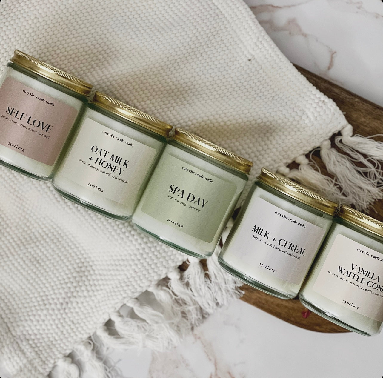 Everyday Glass Candles – Cozy Vibe Candle Studio