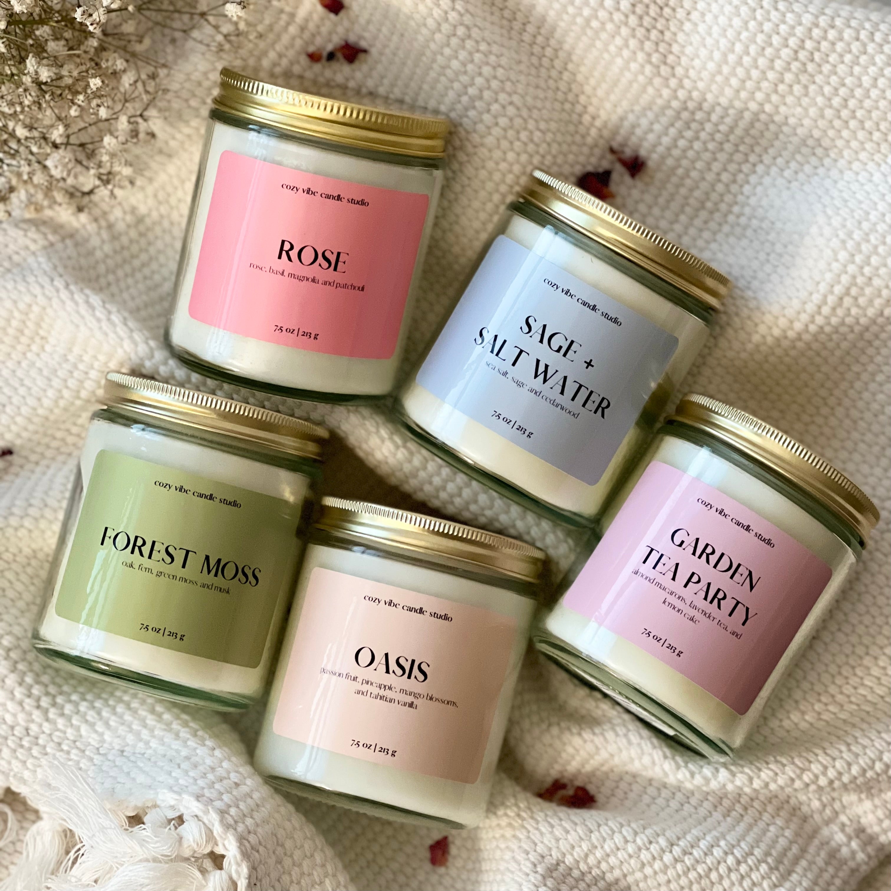 Summer Collection Candles – Cozy Vibe Candle Studio